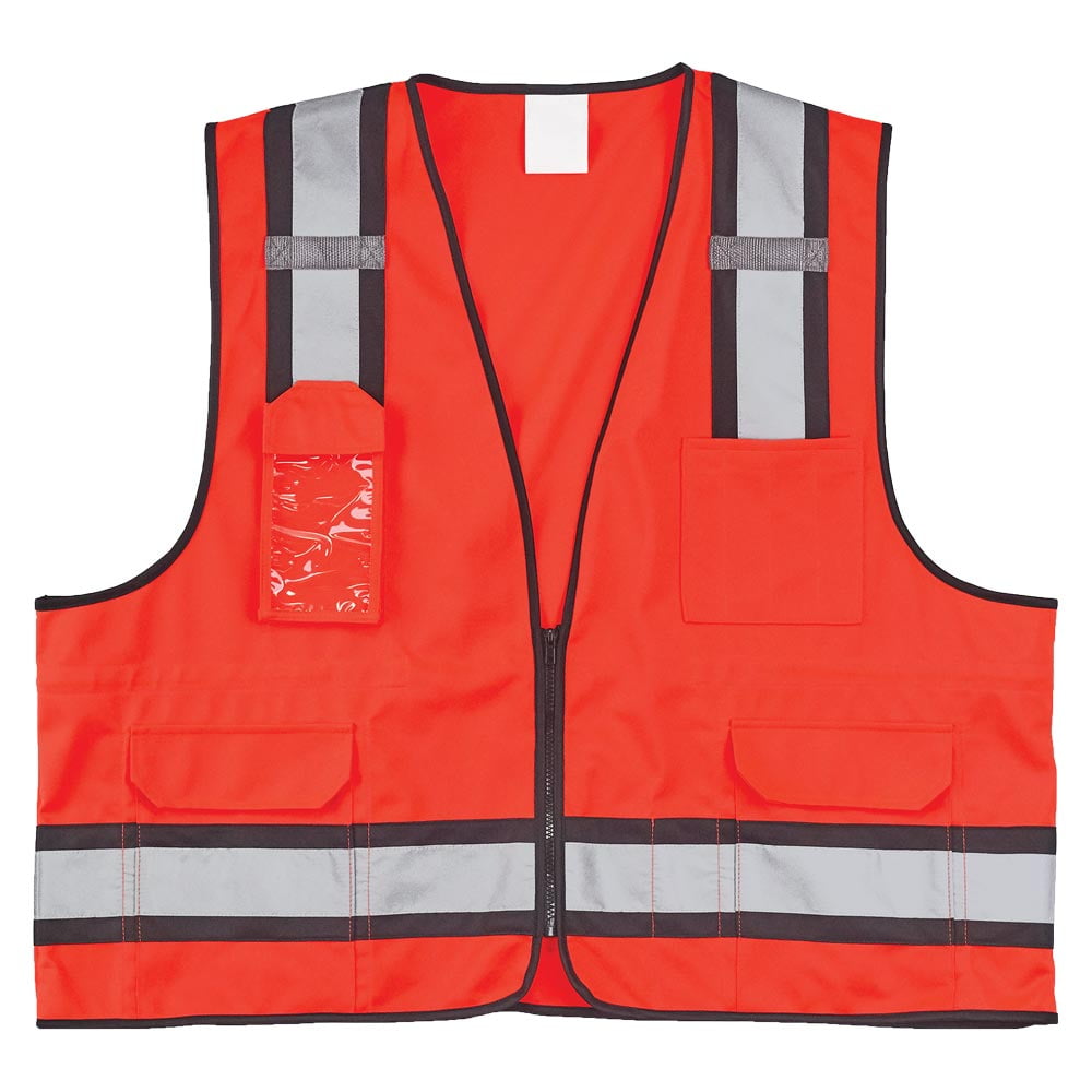 SAFEGEAR L/XL Red High Visibility Safety Vest - Unisex, Polyester - JJ ...