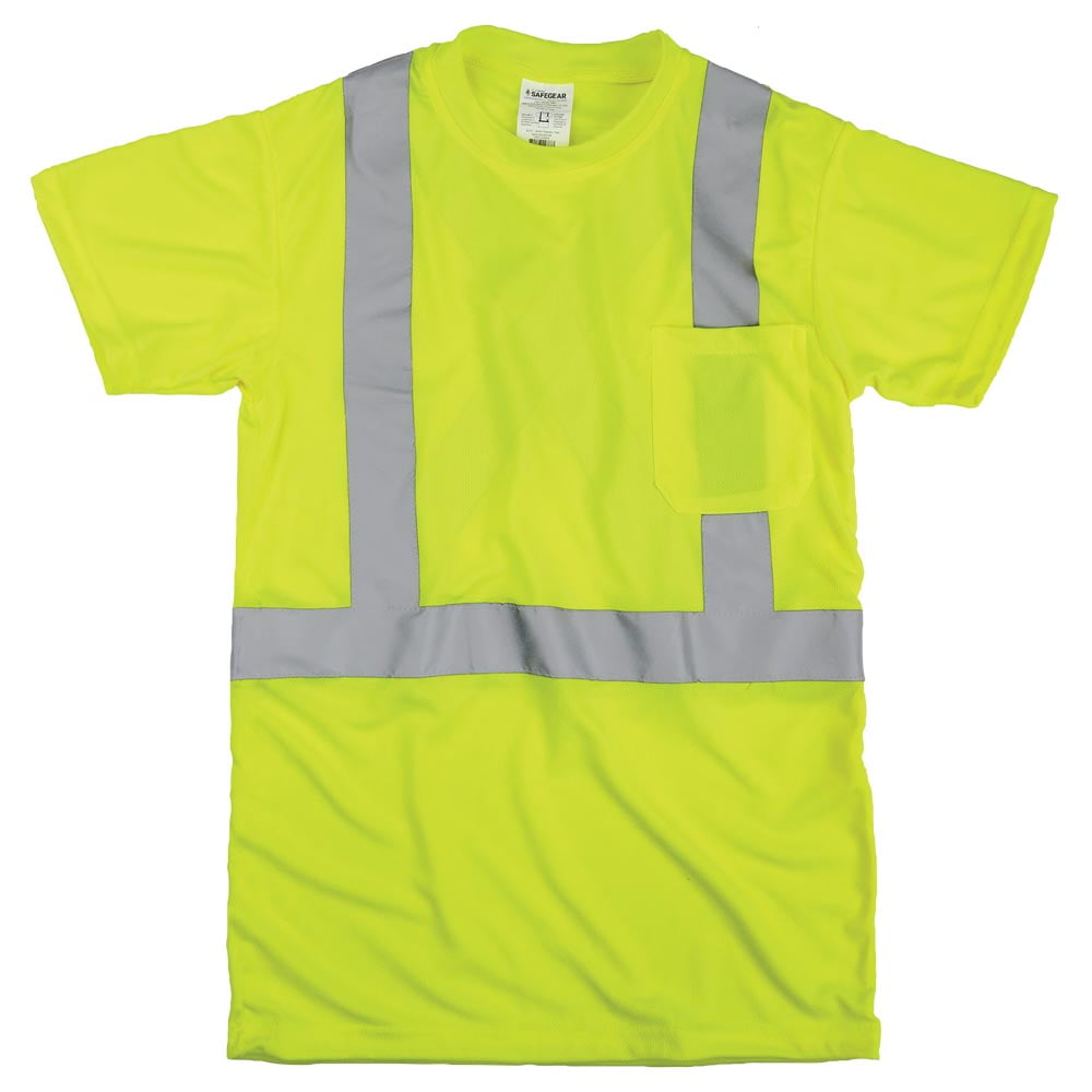 SAFEGEAR Medium Lime High Vis T-Shirt - Type R Class 2, CSA Z96-15 ...