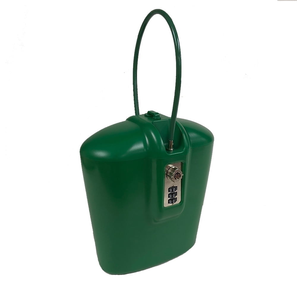 SAFEGO Portable Indoor/Outdoor Lock Box Safe with Key and Combination ...