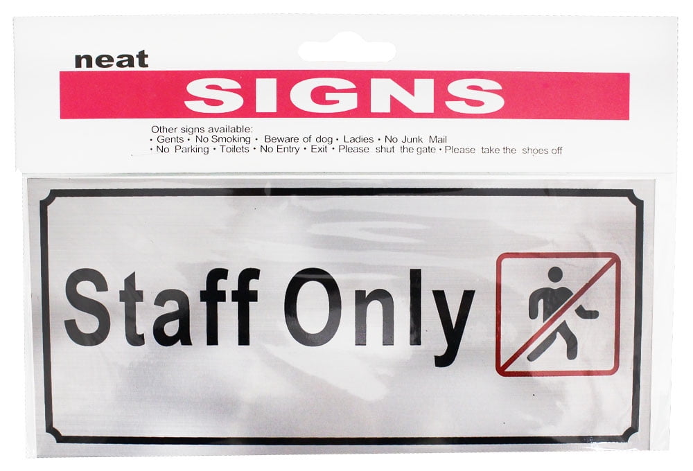 SAFEGUARD (2 Pack) "Staff Only" Signage | 8" x 3.5" (20.3 x 8.9 cm ...