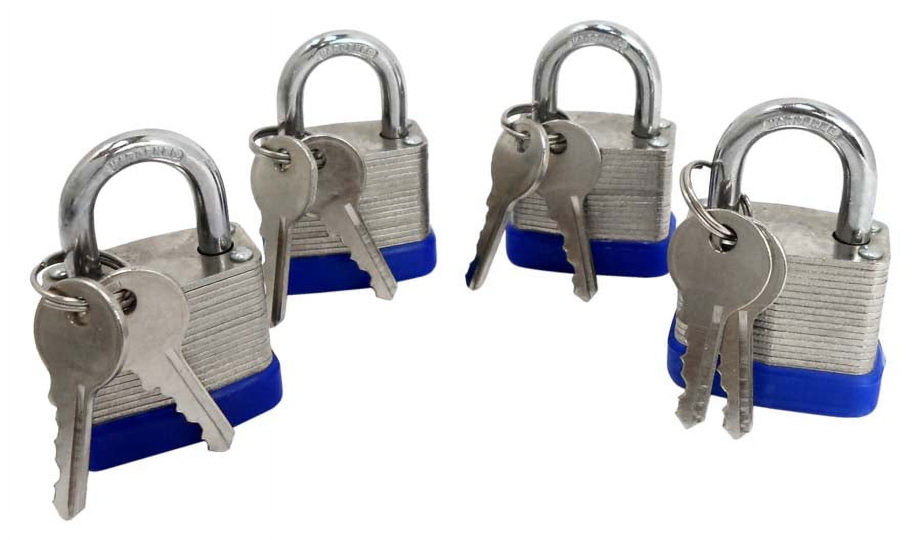 SAFEGUARD 4-Piece 40mm (1.6") Laminated Padlock Set | One-Key ...