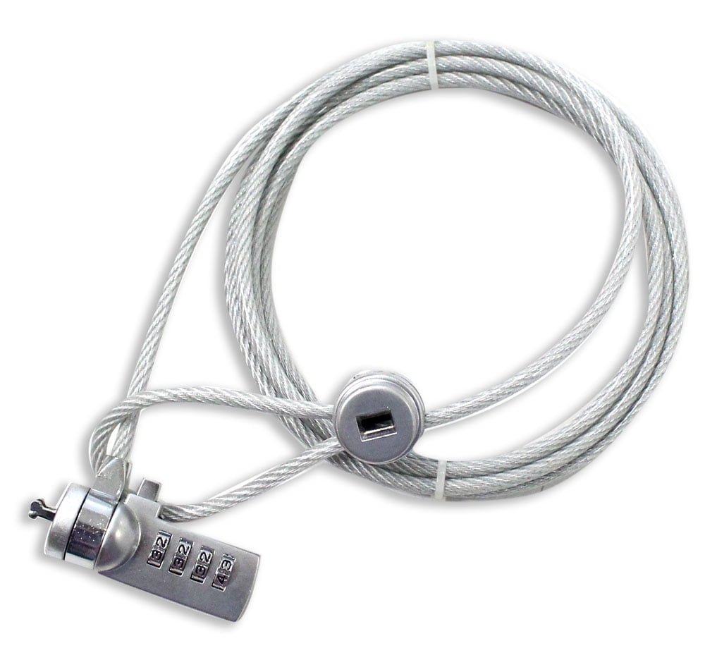 SAFEGUARD Computer Lock with 4-Digit Combination & Steel Cable | Easy ...
