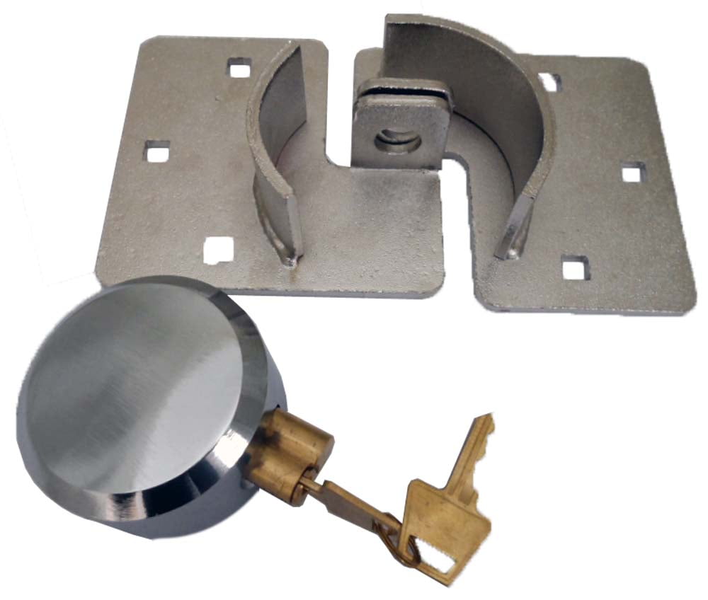 SAFEGUARD Heavy Duty Chrome Plated Steel Padlock Set | 8" (20.3 cm) x 4 ...