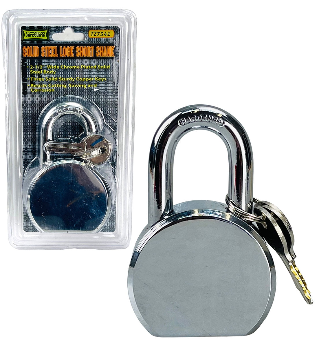 SAFEGUARD Heavy Duty Gate Padlock | 2.5" (6.4 cm) | Short Shank ...
