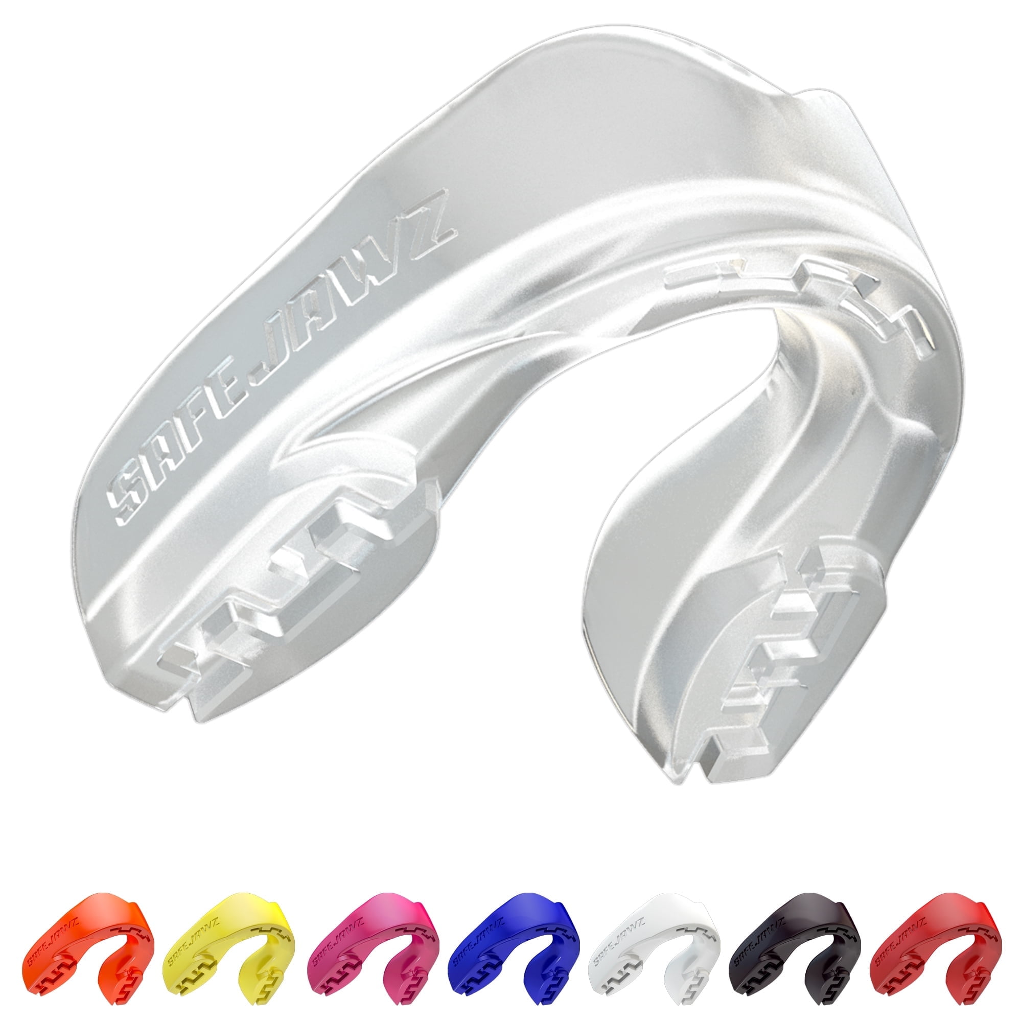 SAFEJAWZ Sports Mouthguard, Slim Fit, Clear, Youth Size Up to 11 Years ...