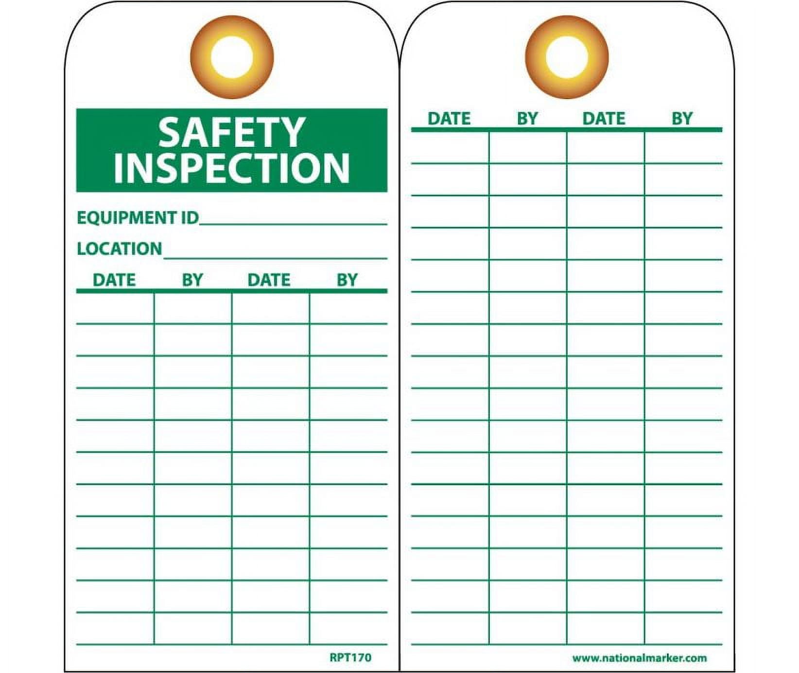 SAFETY INSPECTION EQUIPMENT ID TAG - Walmart.com