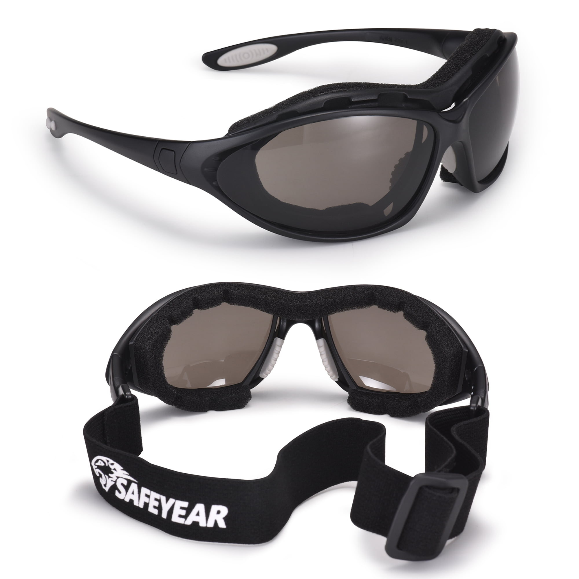 SAFEYEAR Safety Glasses with Dark Anti-Fog and Anti-Scratch Lenses ...
