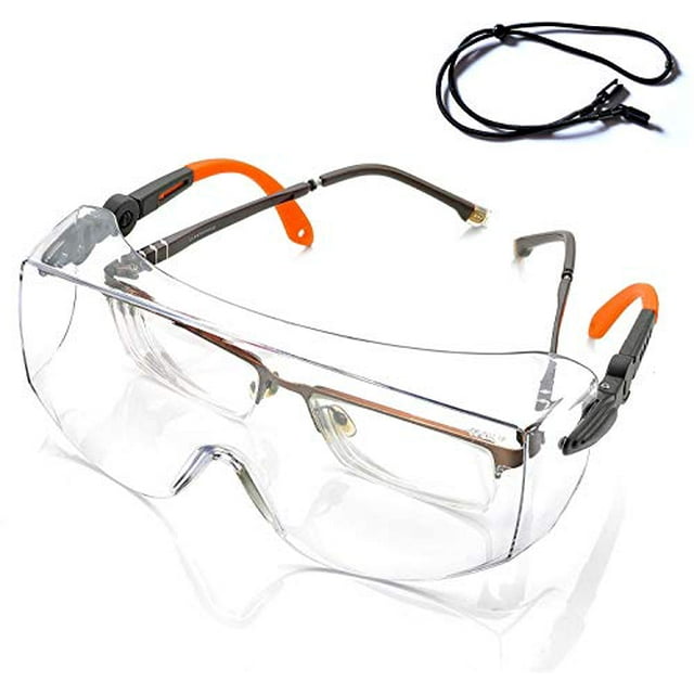 SAFEYEAR Safety Glasses For Womem & Men Over Eyeglasses Anti Fog ...