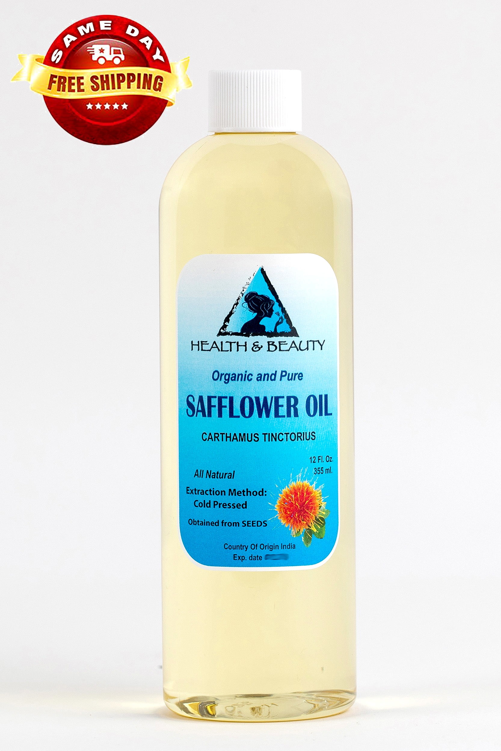 H&B Oils Center Co, Safflower Oil, Carrier, High Oleic, Cold Pressed ...