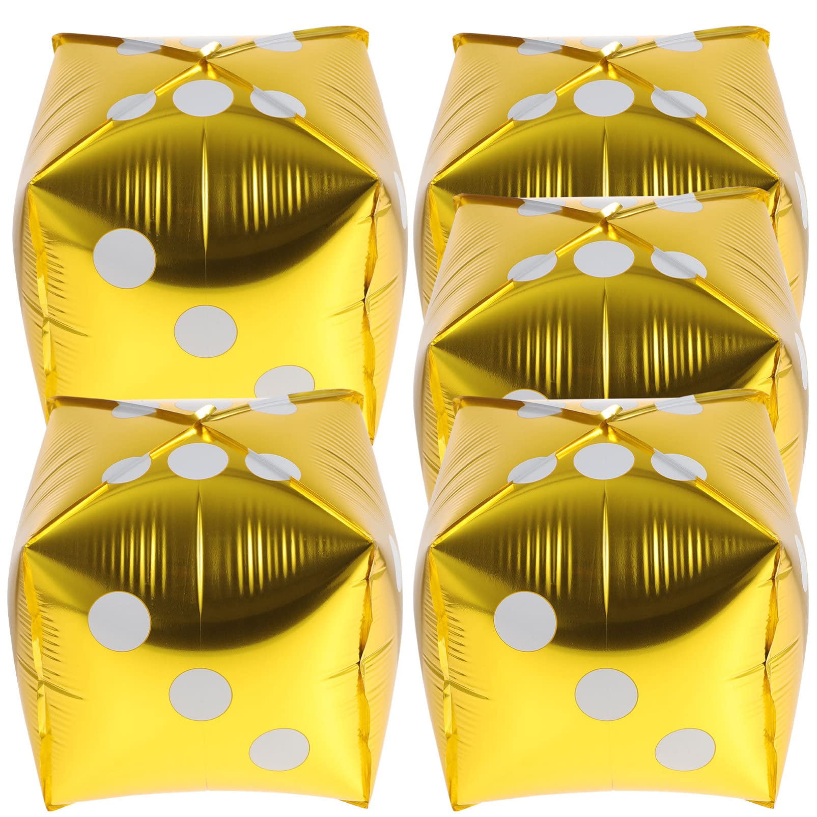 SAFIGLE 5pcs Dice Balloons Aluminum Foil Cube Balloons for Theme Party ...