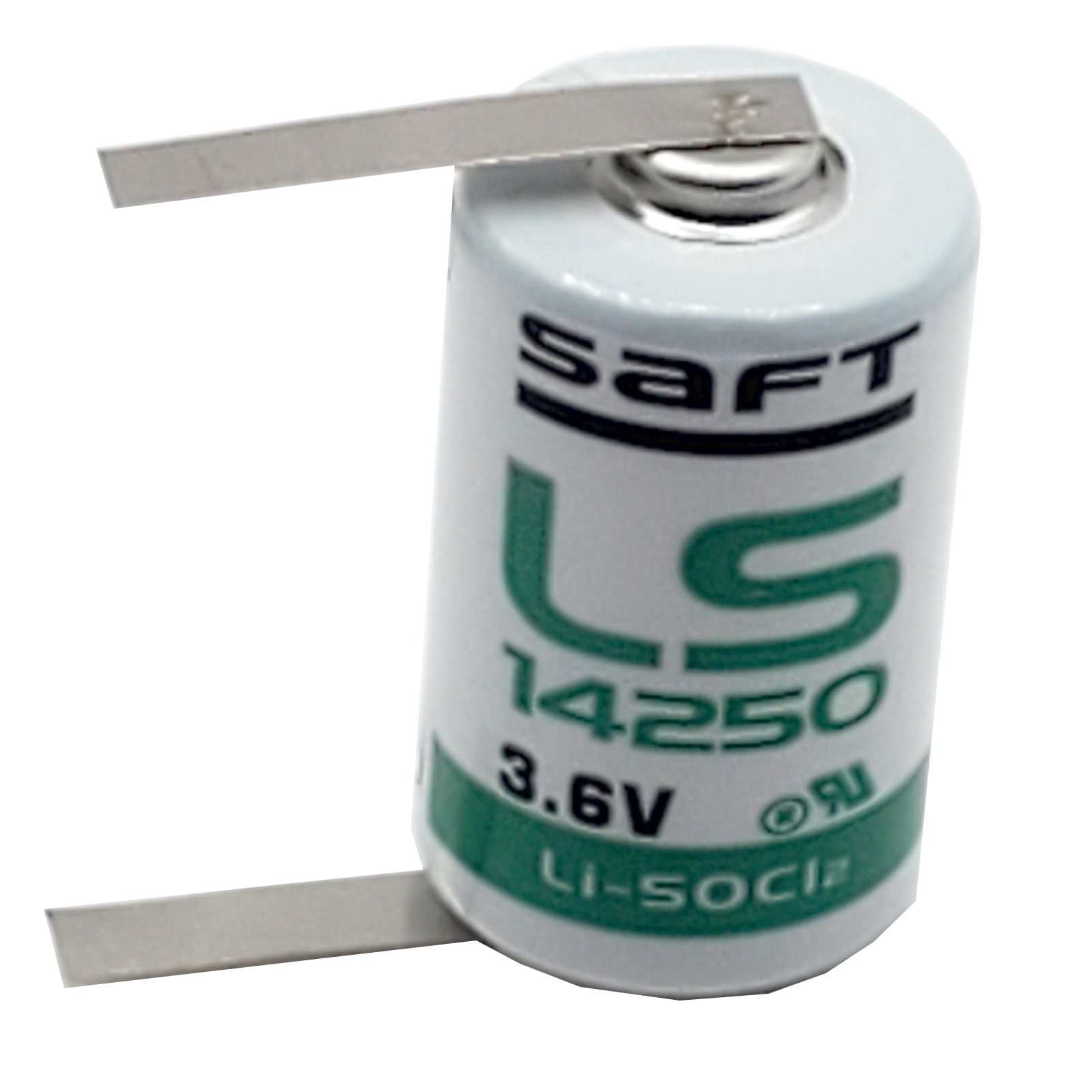 SAFT LS14250 1/2AA 3.6V 1200mAh Lithium Battery Tabs Logic Control RAM ...
