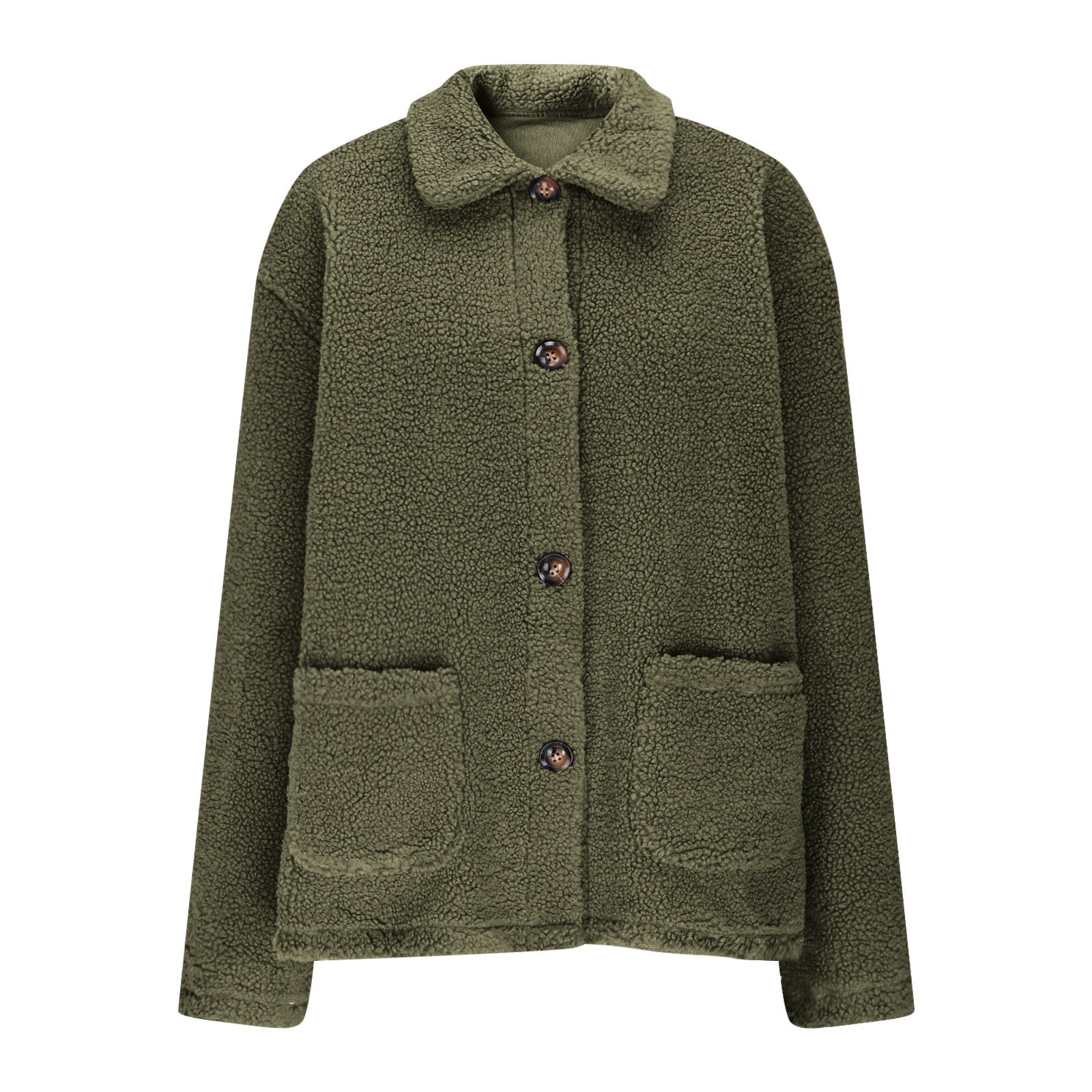 SAFUNY Women’s Collared Cropped Corduroy Jacket Soft Fabric Pouch ...