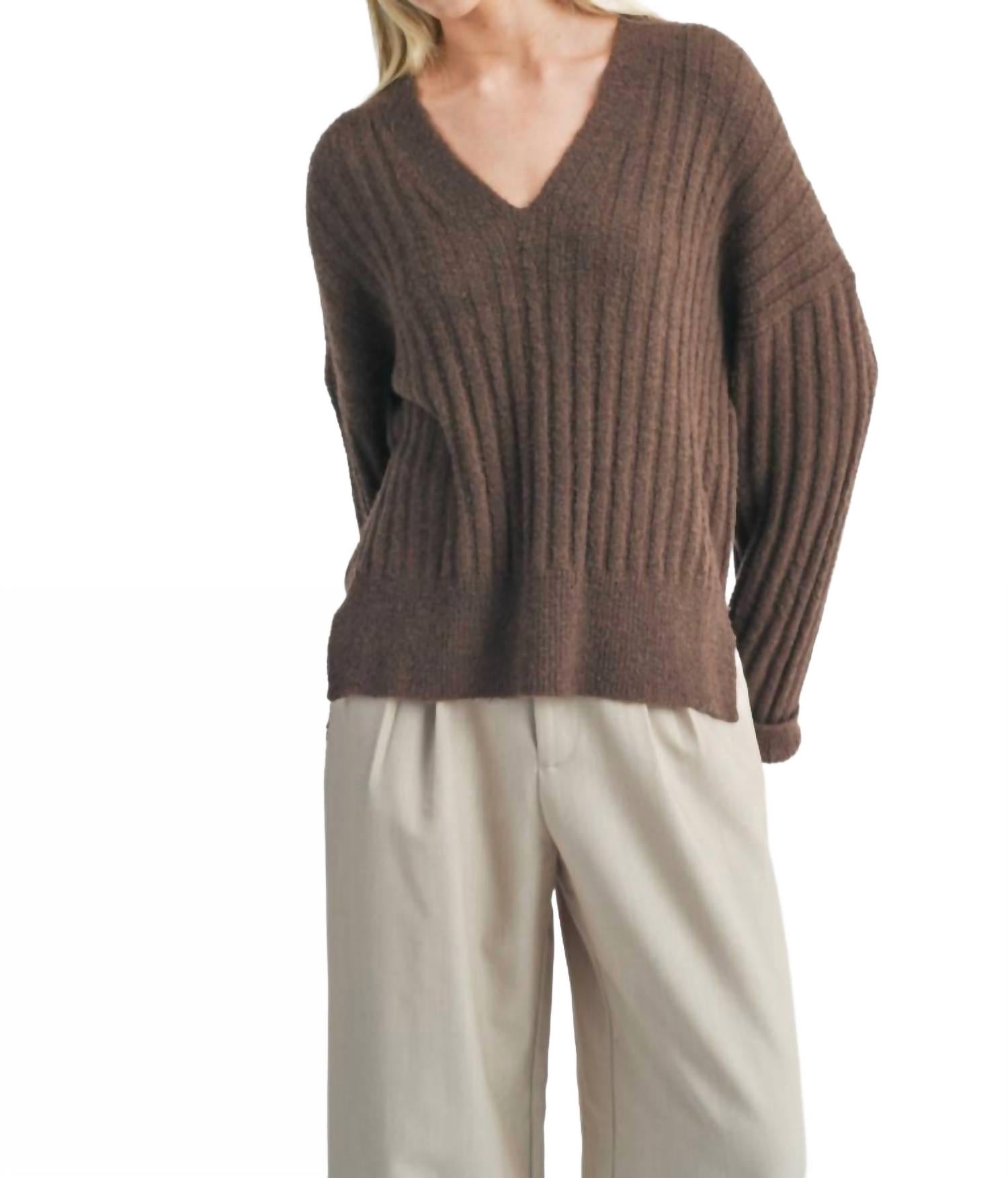SAGE THE LABEL Carli V Neck Pullover Top - Walmart.com