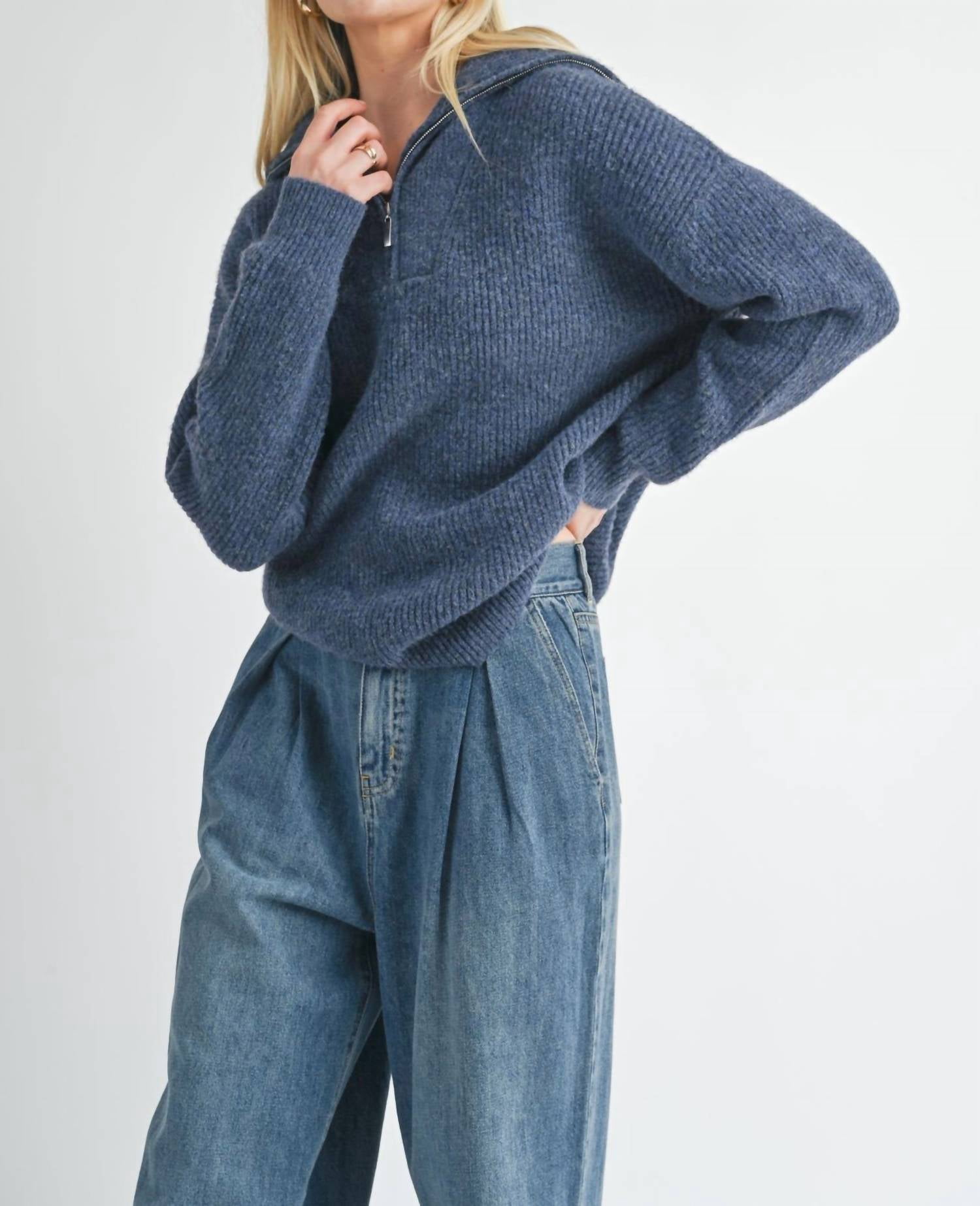 Sage The Label Suzy Half Zip Sweater - Walmart.com
