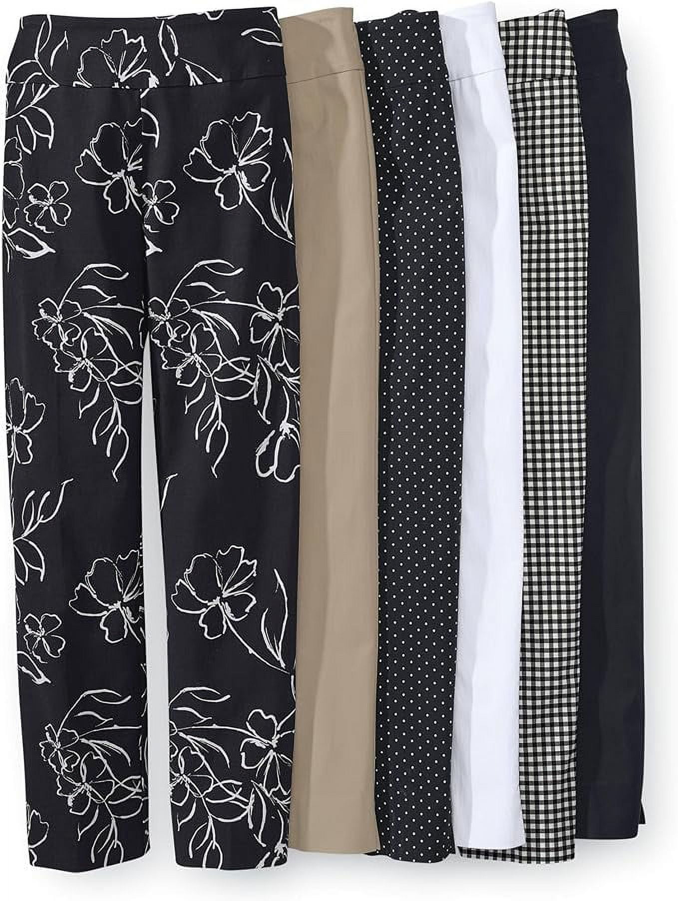 SAGEFINDS Slenderizing Ankle Pants for Women, Slimming Pull-On Slacks ...