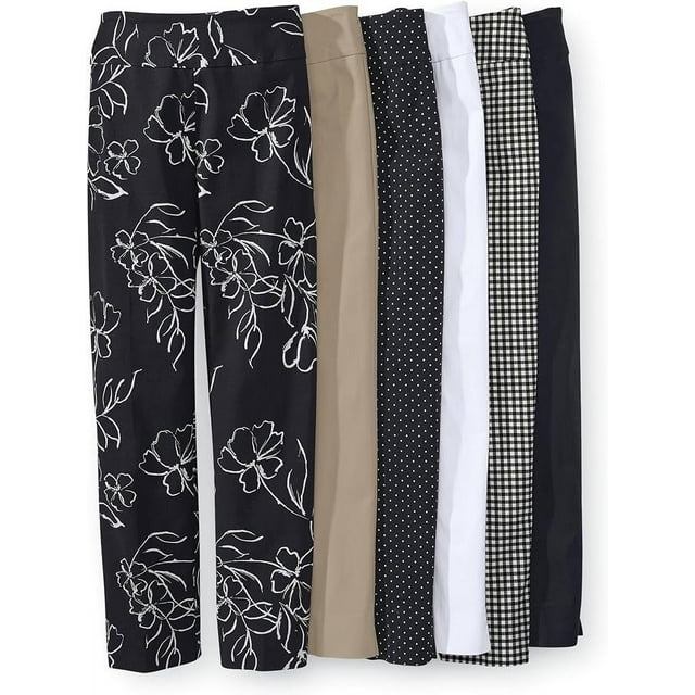 SAGEFINDS Slenderizing Ankle Pants for Women, Slimming Pull-On Slacks ...