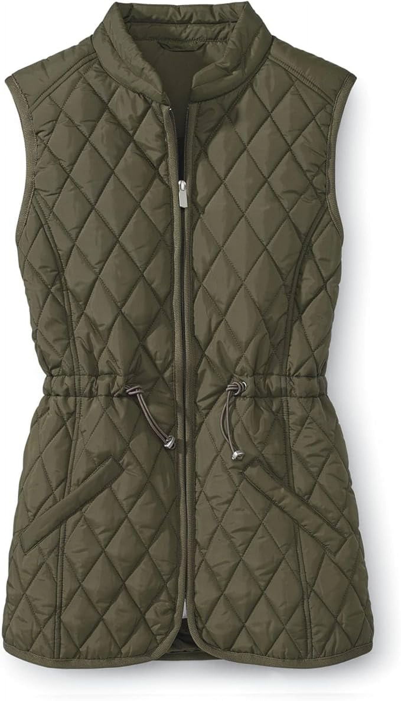 SAGEFINDS Women Quilted Vest, Stand Collar, Padded Vest with Zipper ...