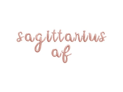 SAGITTARIUS AF Cursive Letter Balloon Banner - Zodiac Birthday Party ...