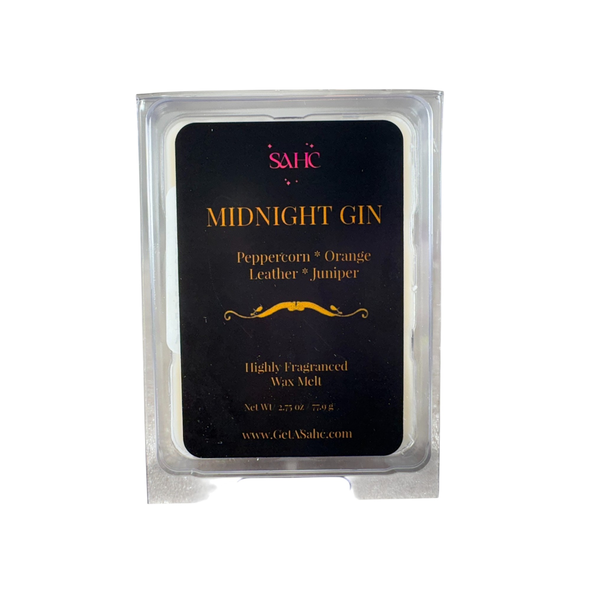 SAHC Midnight Gin Wax Melts - Luxury Juniper & Rich Leather Scented ...