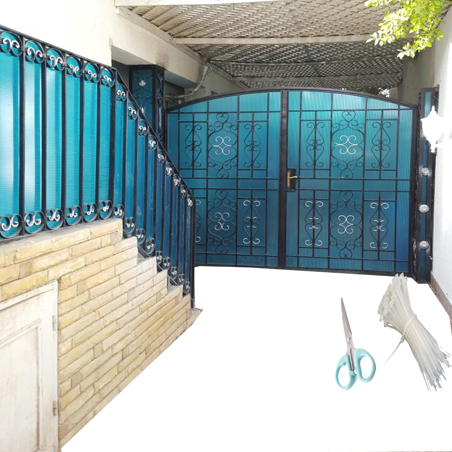 SAI Balaji UV Resistant 5 X 10 Feet PVC Gate Sheet_Grill Sheet_Gate ...
