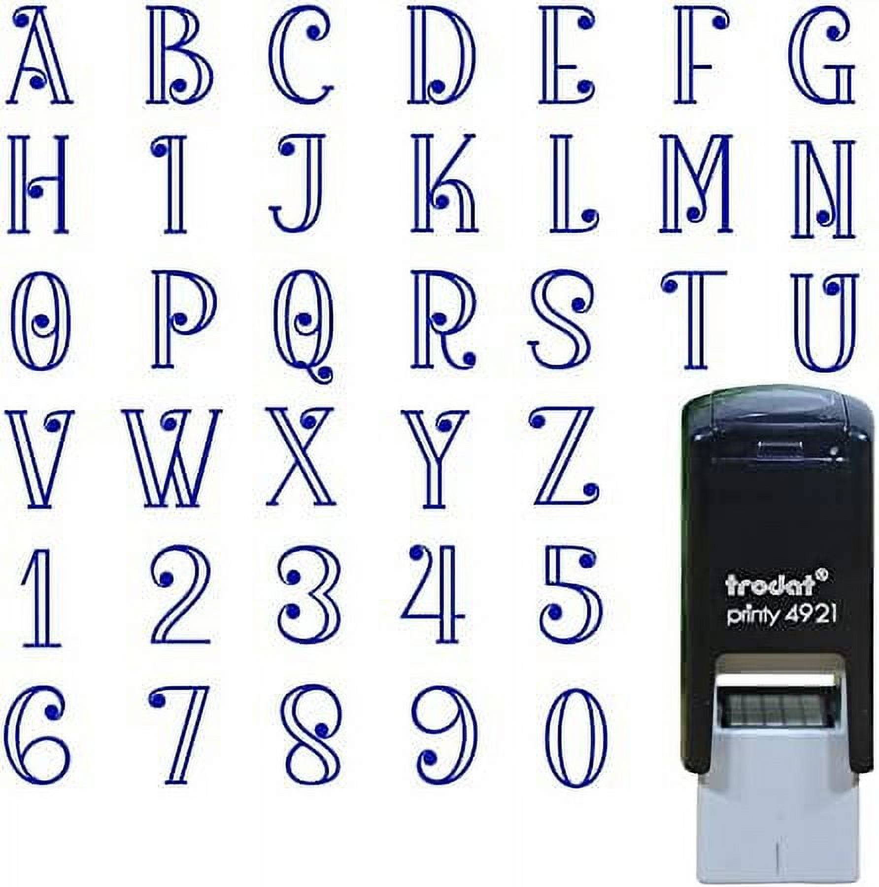 SAI DECORATIVE A to Z Alphabet or 0-9 Numbers Self Inking Initial ...