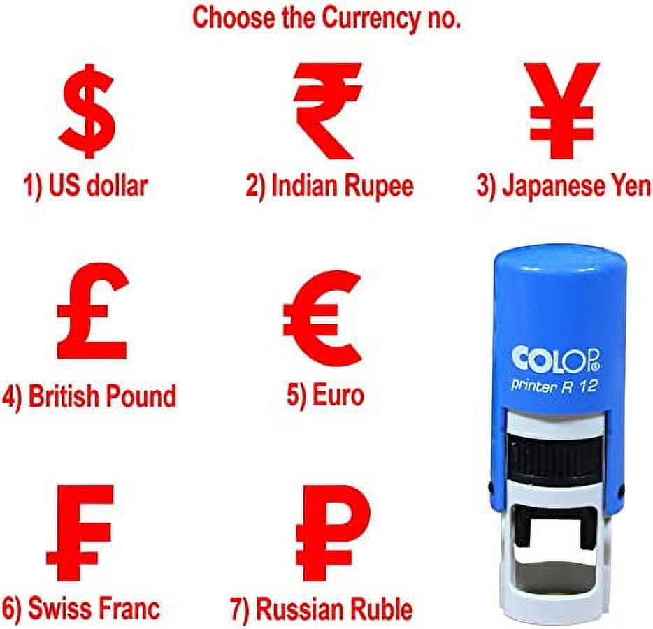 SAI DECORATIVE Indian Rupee Currency Sign Self Inking Rubber Stamp ...