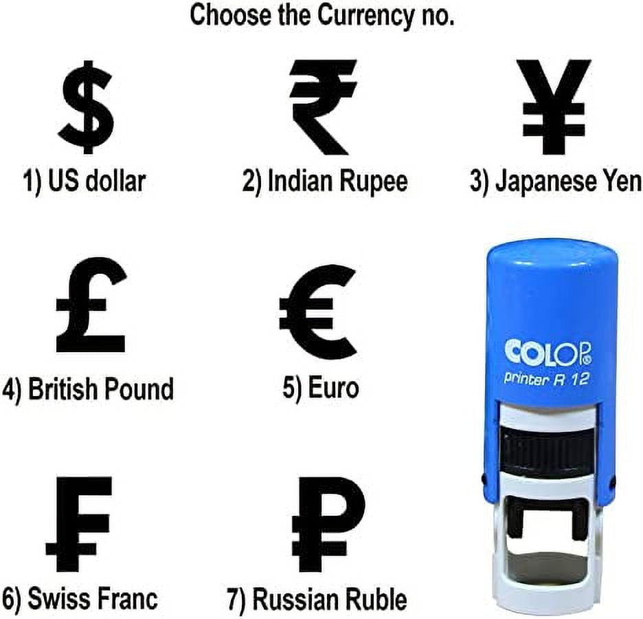 SAI DECORATIVE Swiss Franc Currency Sign Self Inking Rubber Stamp ...