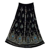 SAI DECORATIVE Women's Long Bohemian Maxi Skirt - Gypsy Hippie Boho ...