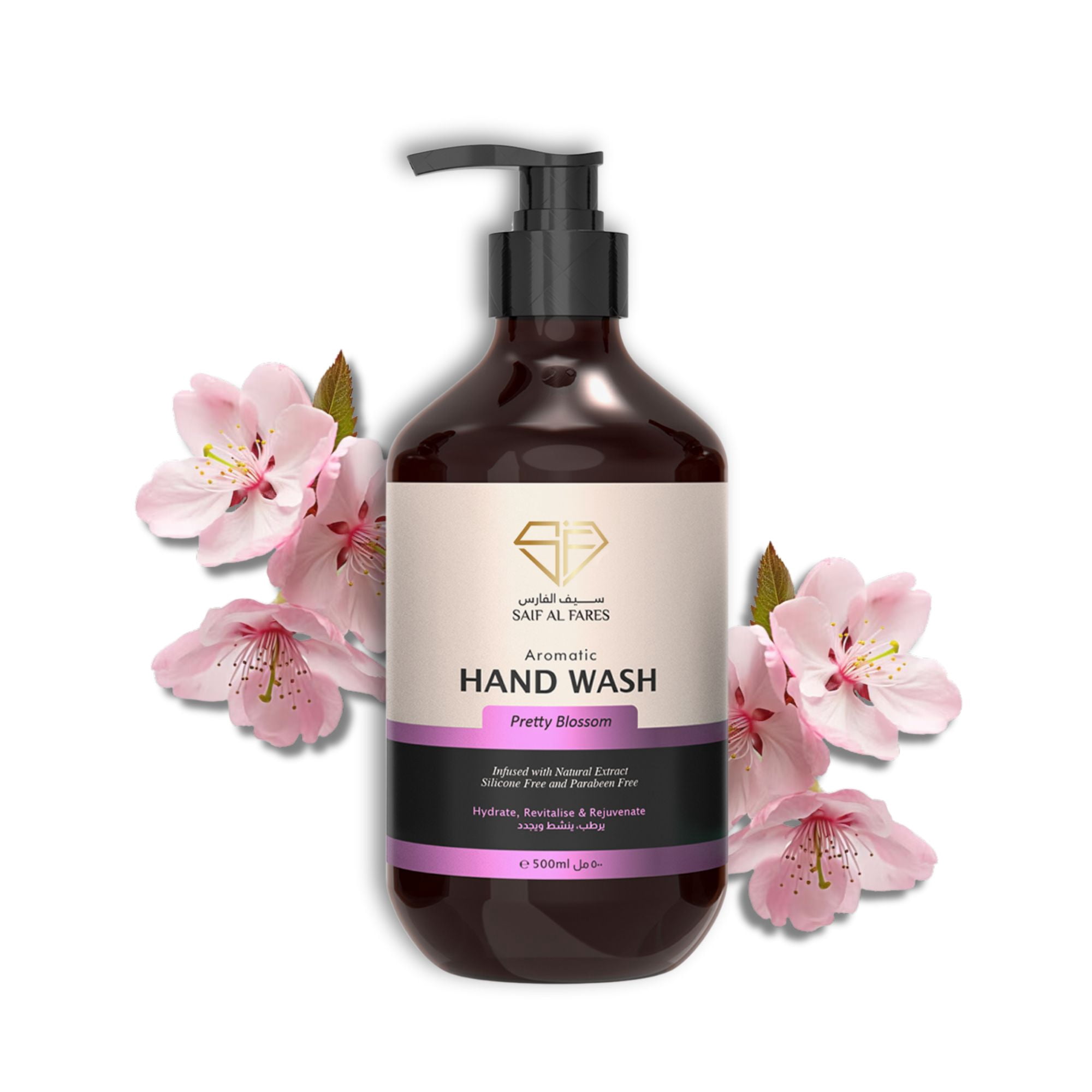 SAIF AL FARES Pretty Blossom Hand Wash Alcohol Free with Floral Blossom Scent Infused with ...