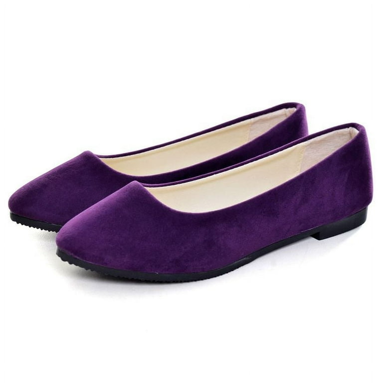 purple flat shoe