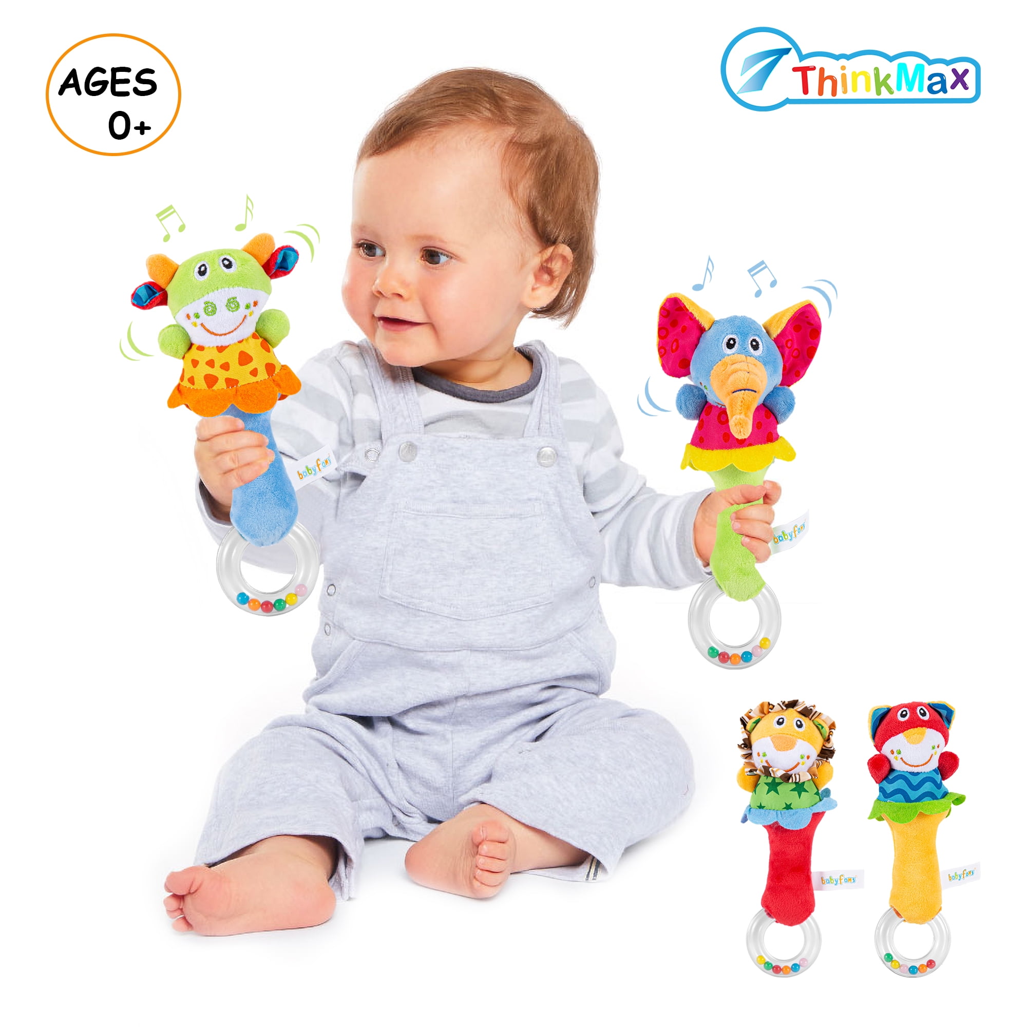 SAINSPEED Baby Soft Rattle, Baby Development Handheld Baby Toys ...