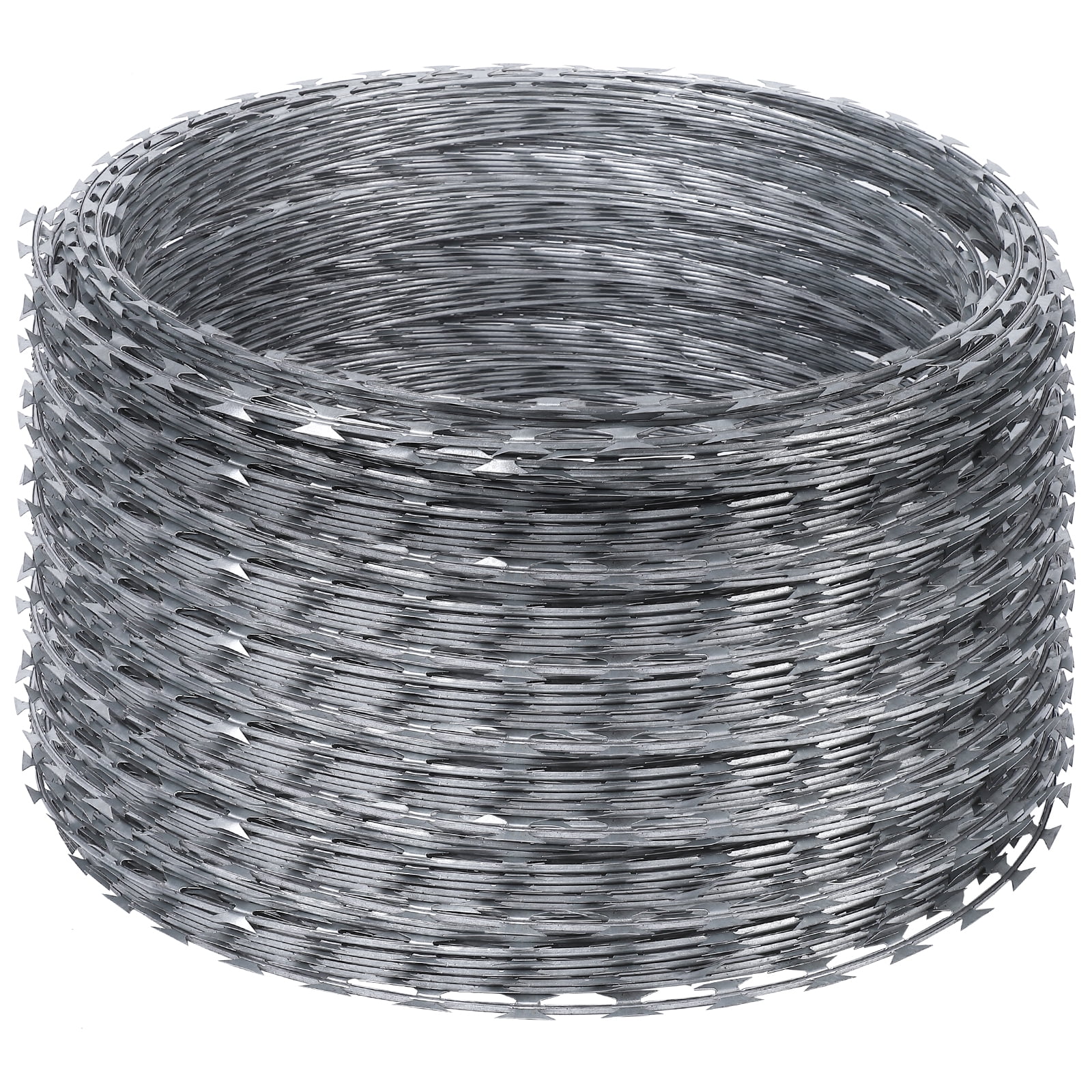 SAINSPEED Razor Wires, 500ft Razor Barbed Wire 10 Coils, 50 ft Per Roll ...