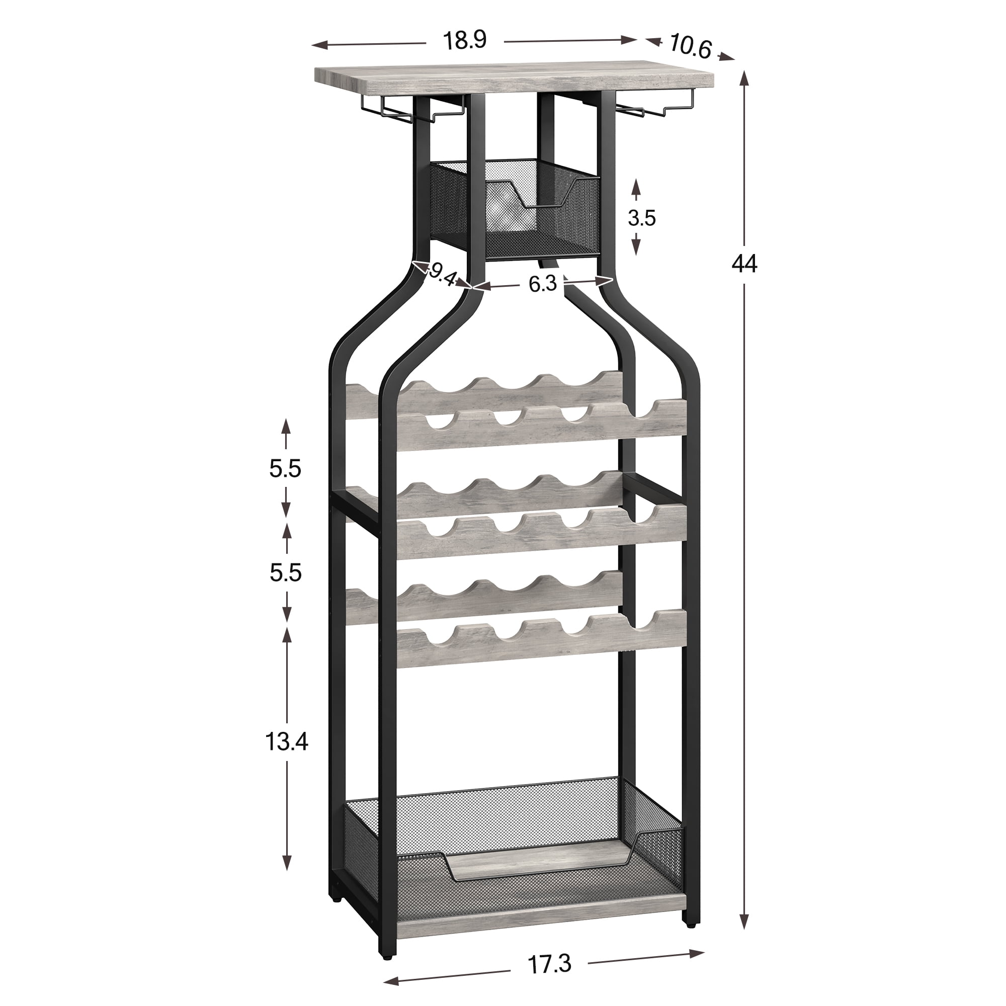 SAINSPEED Small Wine Bar Cabinet with Storage,Wine Rack Cabinet ...