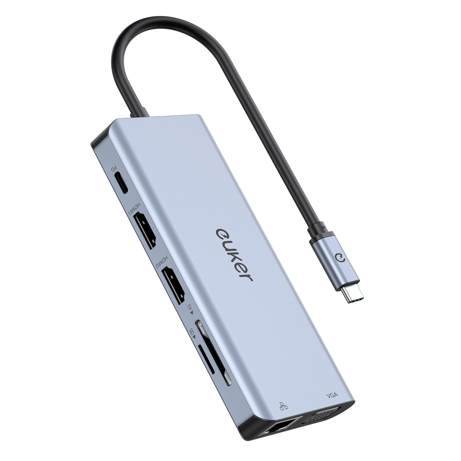 SAINSPEED USB C Dock Dual Monitor, 12 in 1 USB-C Laptop Docking Station ...