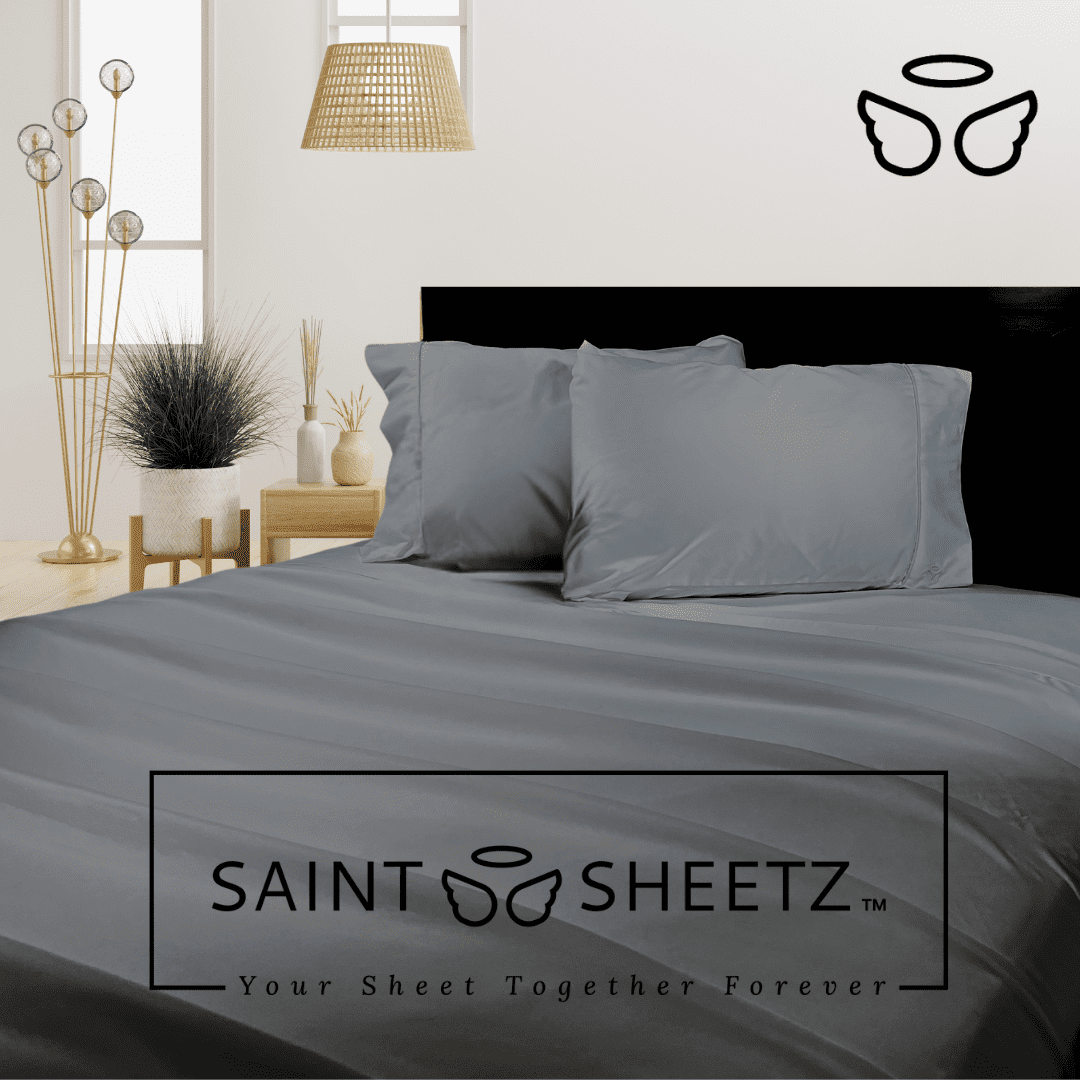 SAINT SHEETZ™ Stay-in-Place Design Like No Other, Super Soft & Cozy, Brushed, Breathable ...