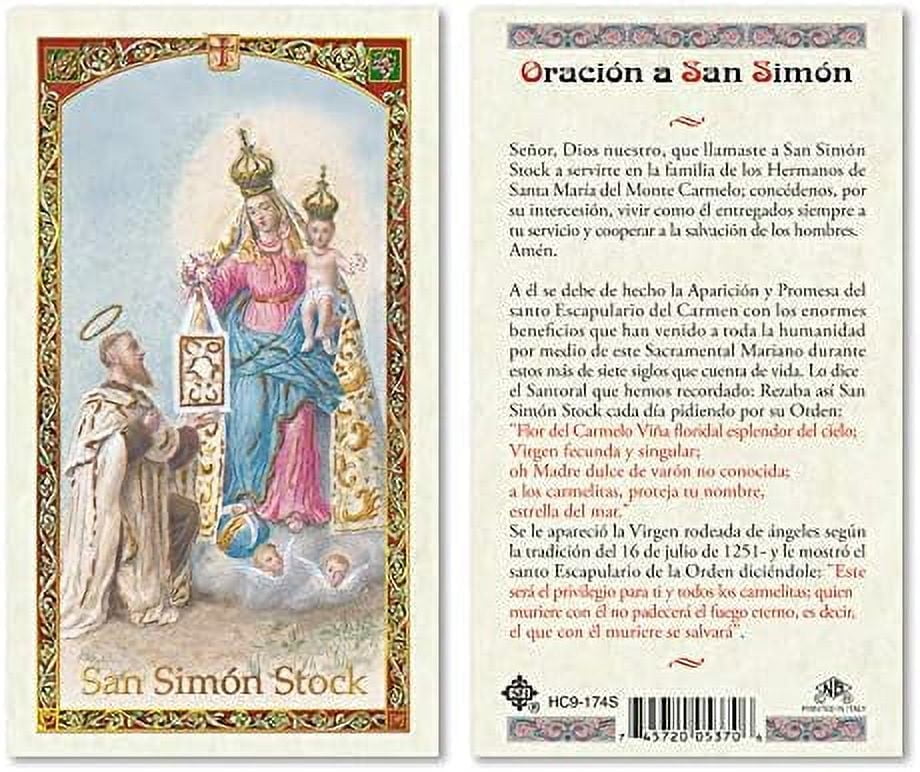 SAINT SIMON SPANISH HOLY CARD LAMINATED PRAYER CARDS - Walmart.com