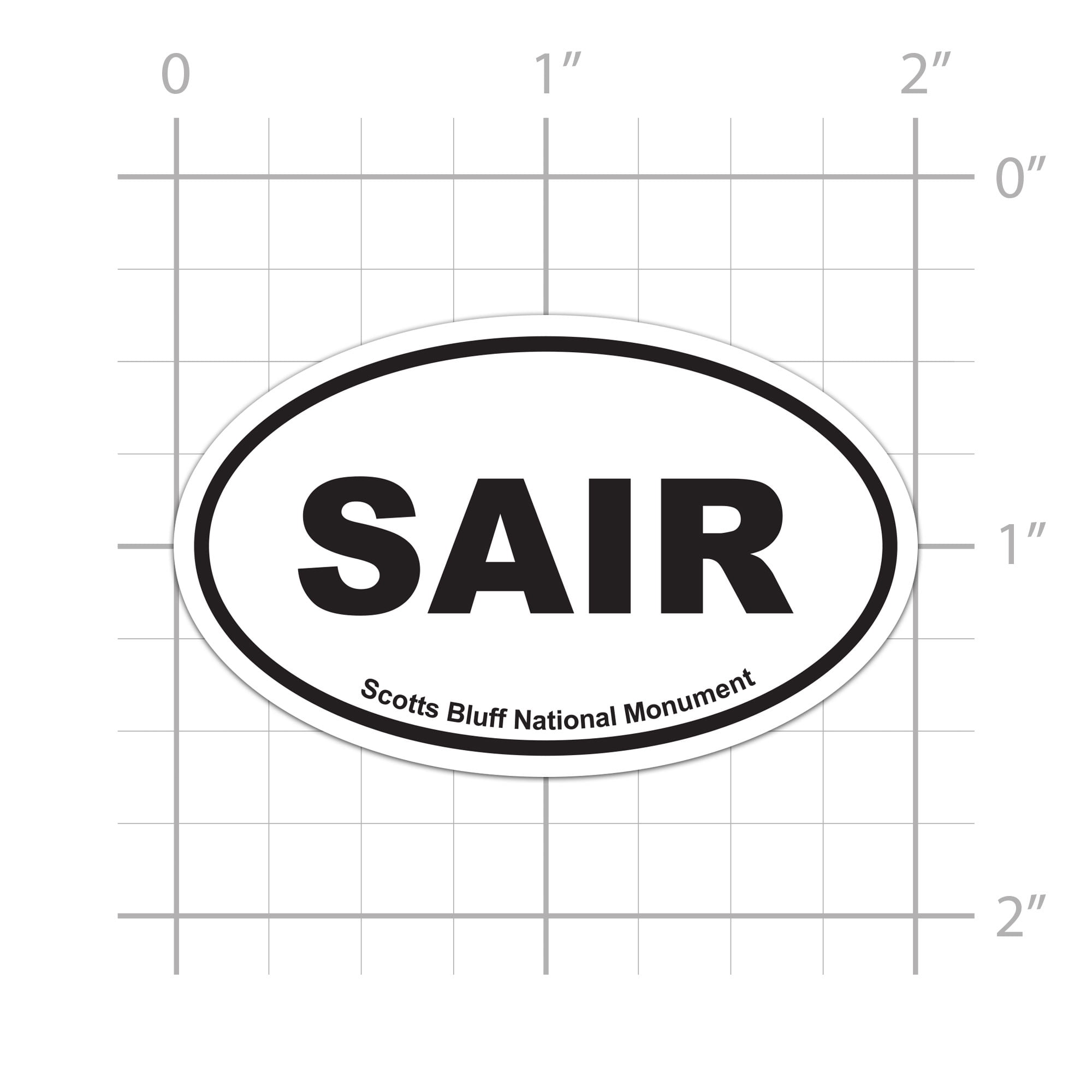 SAIR Scotts Bluff National Monument Sticker for water bottle phone ...