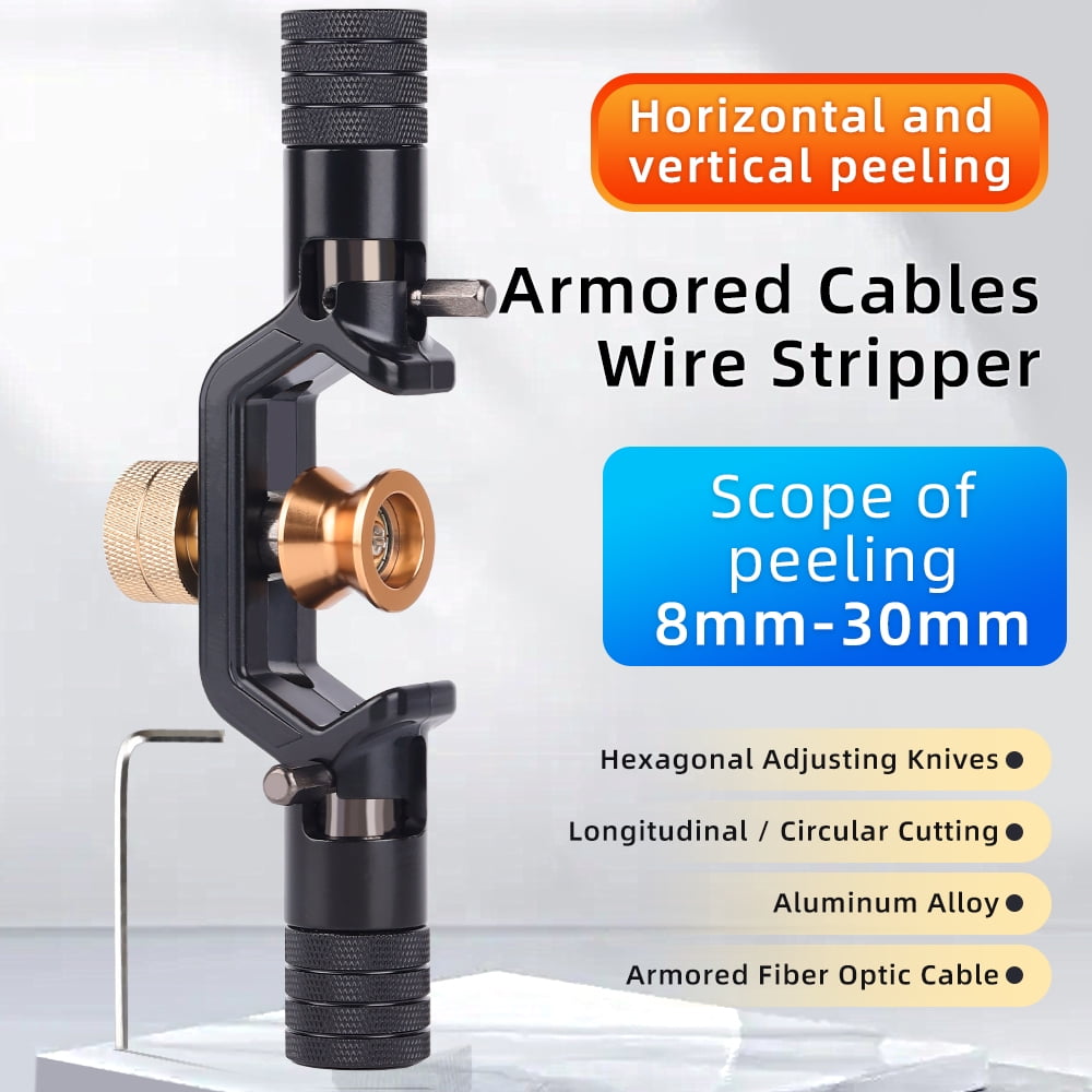 SAIVXIAN Armored Wire Stripper 4-10mm & 8-28mm Optical Cable Slitter ...