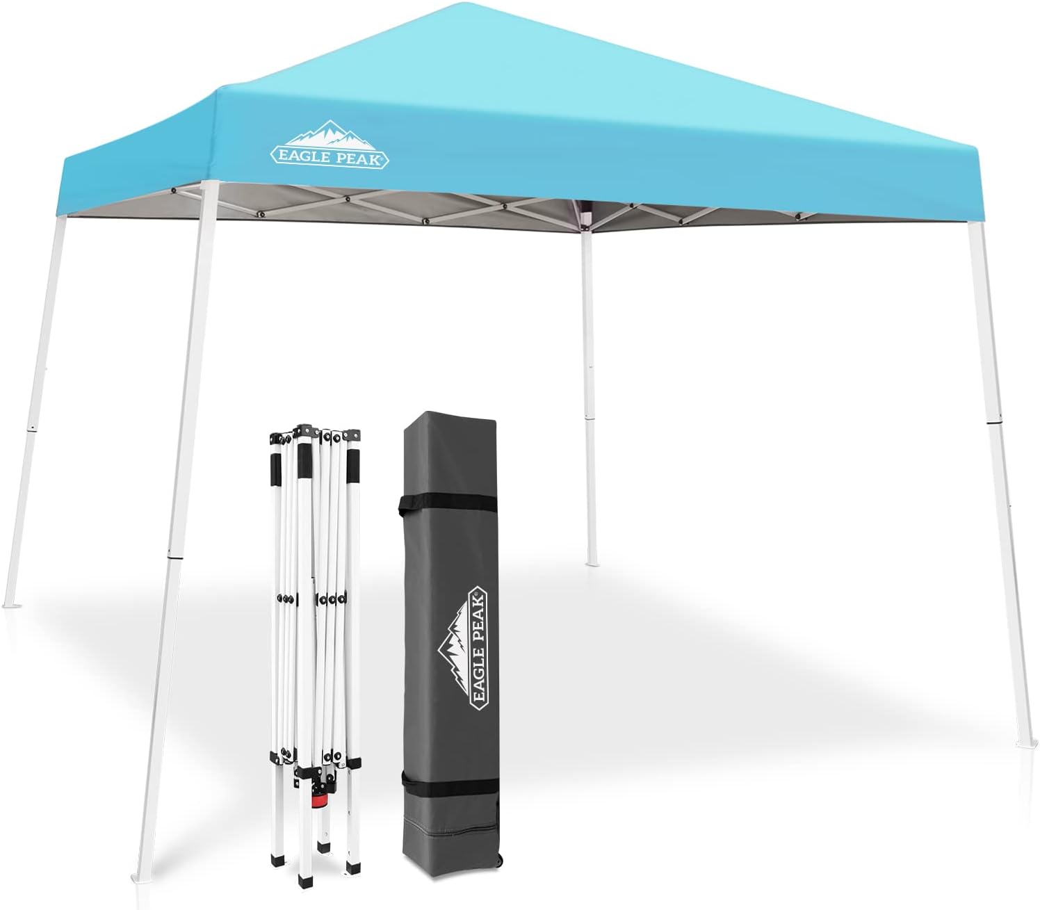 SAIYA 10x10 Slant Leg Pop-up Canopy Tent Easy One Person Setup Instant ...