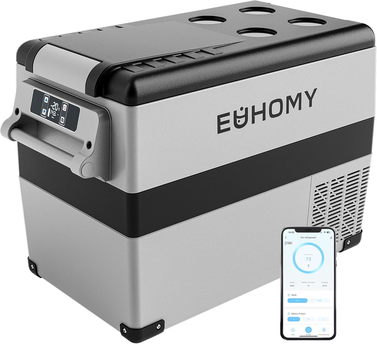 SAIYA 12 Volt Refrigerator, 48QT(45L) Electric Cooler, 12V Fridge APP ...