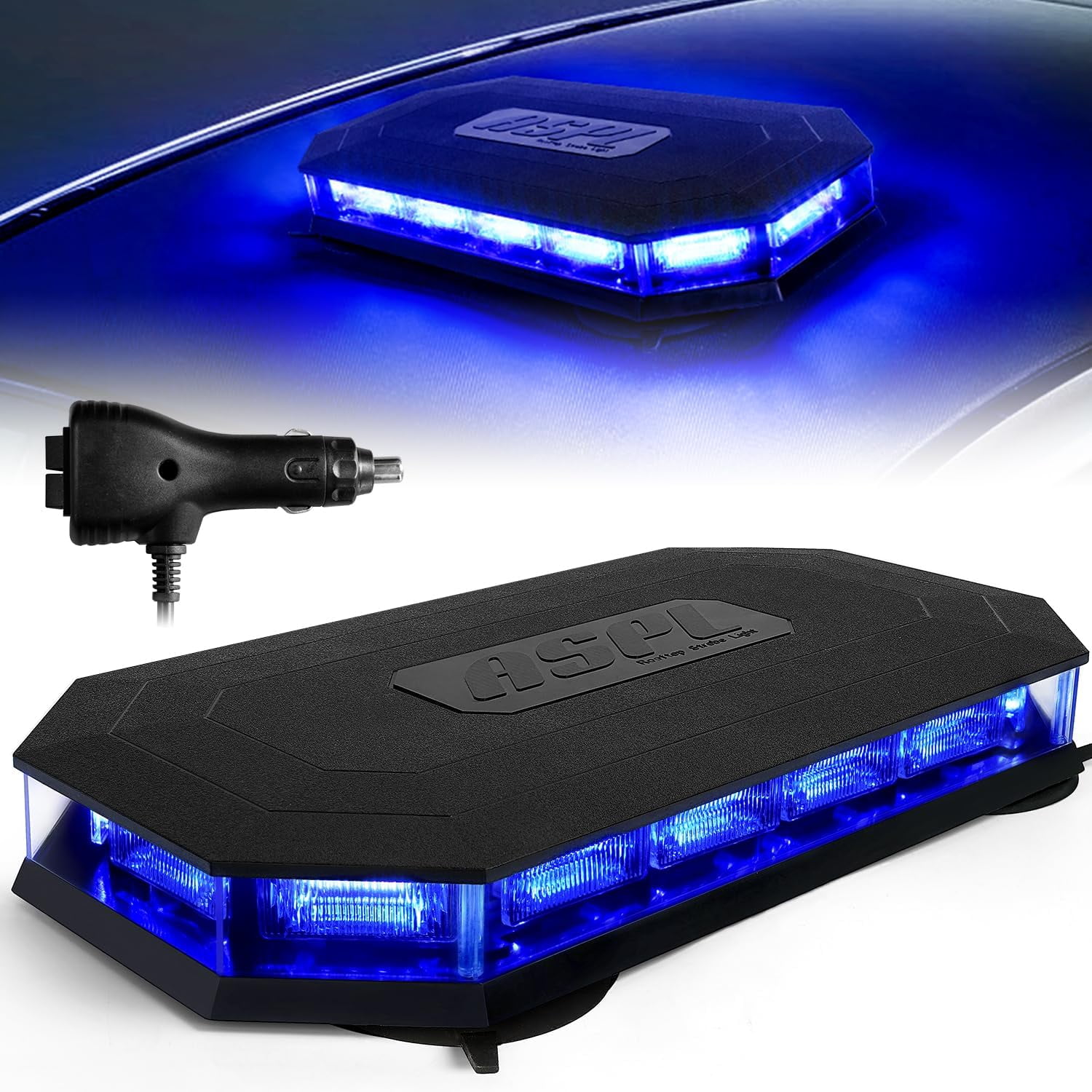 SAIYA 16.5 Inch Roof Top Beacon Emergency Strobe Light 56 LED Magnetic ...