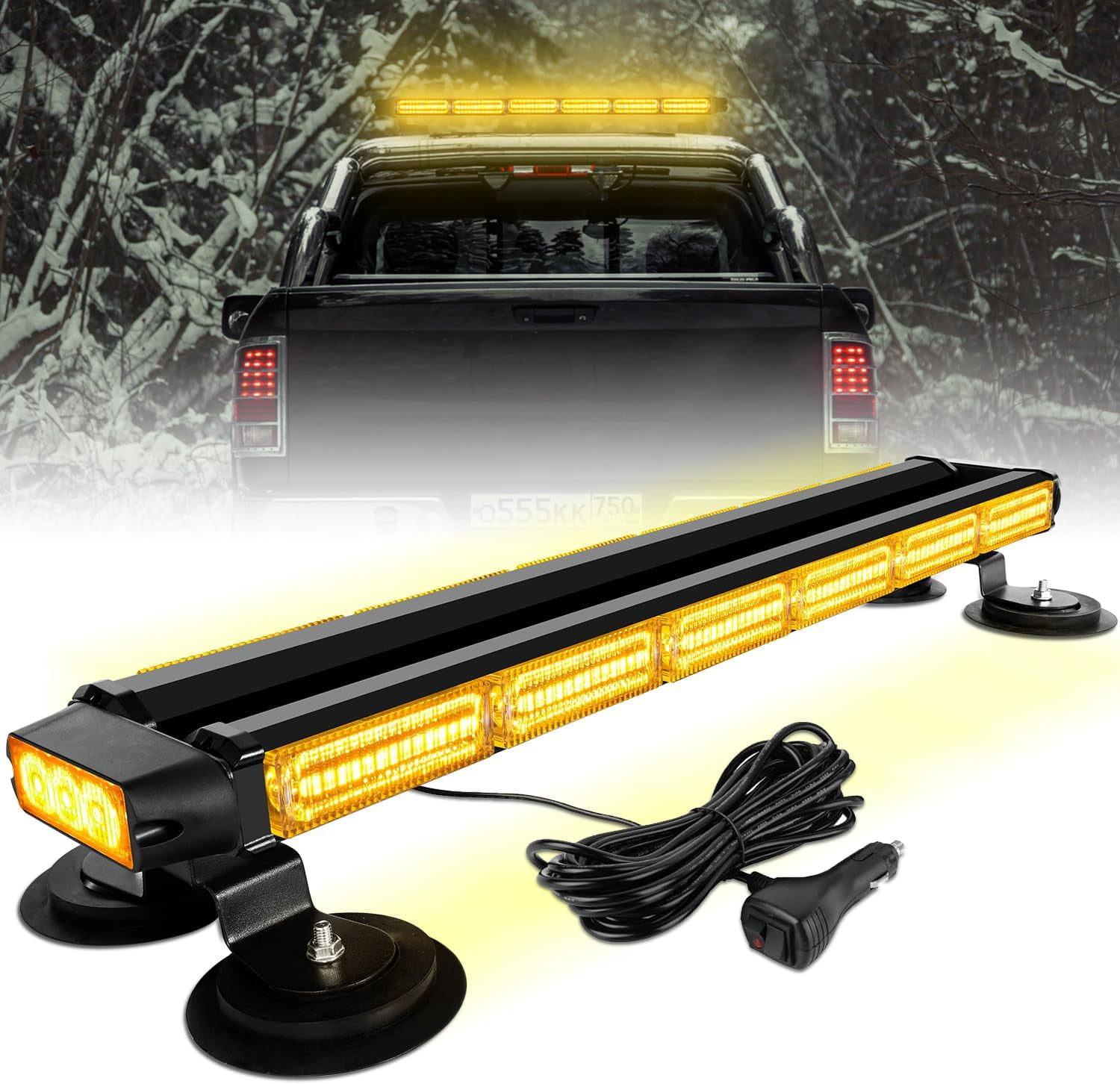 SAIYA 26inch 126 LED Rooftop Emergency Strobe Lights Bar Double Side ...
