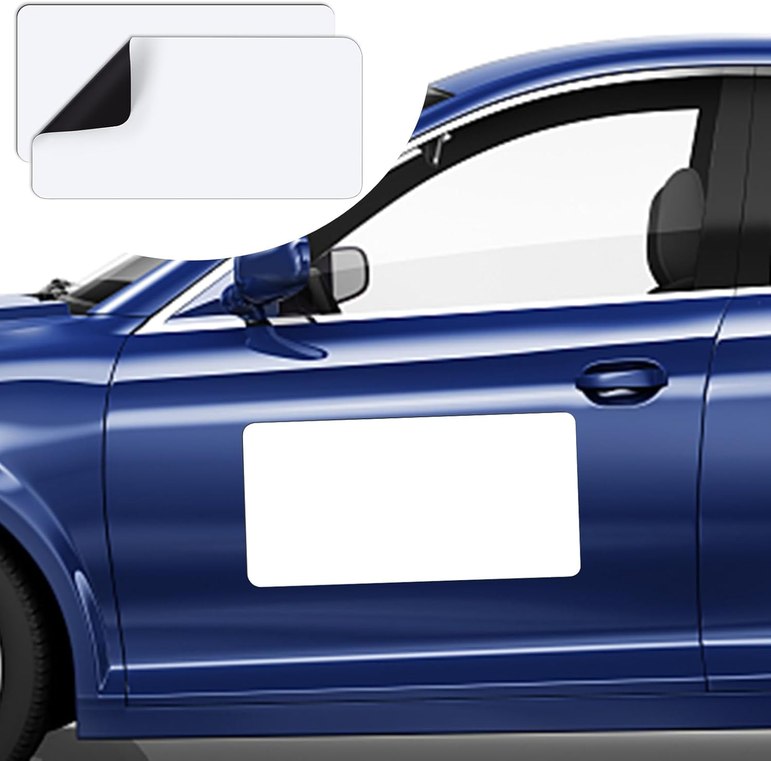 SAIYA 2Pcs Blank Car Magnets, 24x12 Inch Car Door Magnets Signs Rounded ...