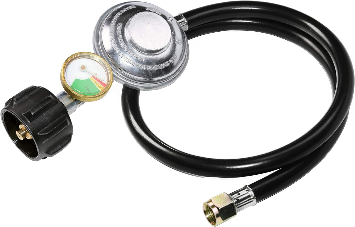 SAIYA 3 Feet Propane Regulator Hose with Propane Tank Gauge Universal ...