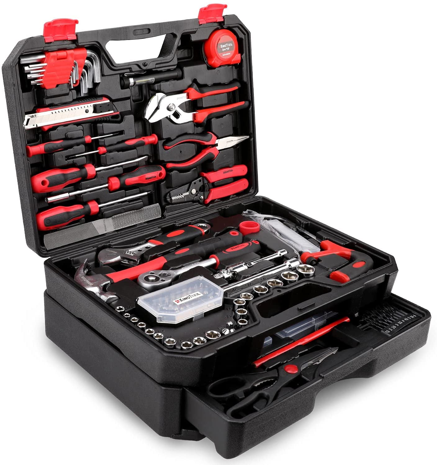 SAIYA 325-PC Home Repair Tool Kit - Auto/Household Toolbox w/Drawer for ...