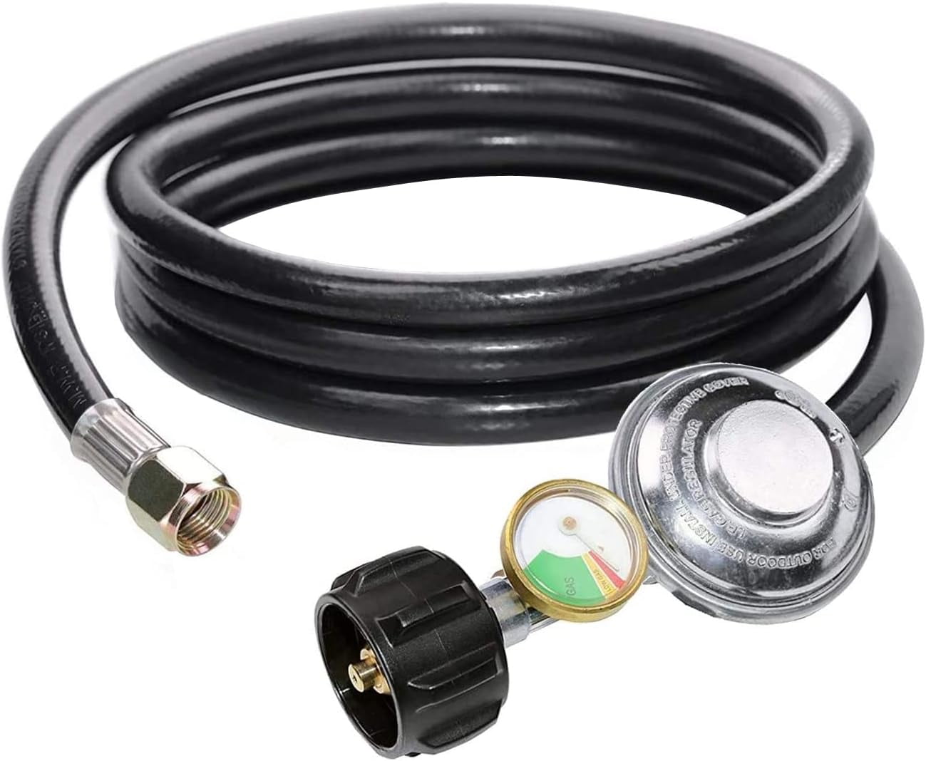 SAIYA 6 Feet Propane Regulator Hose with Propane Tank Gauge Universal ...