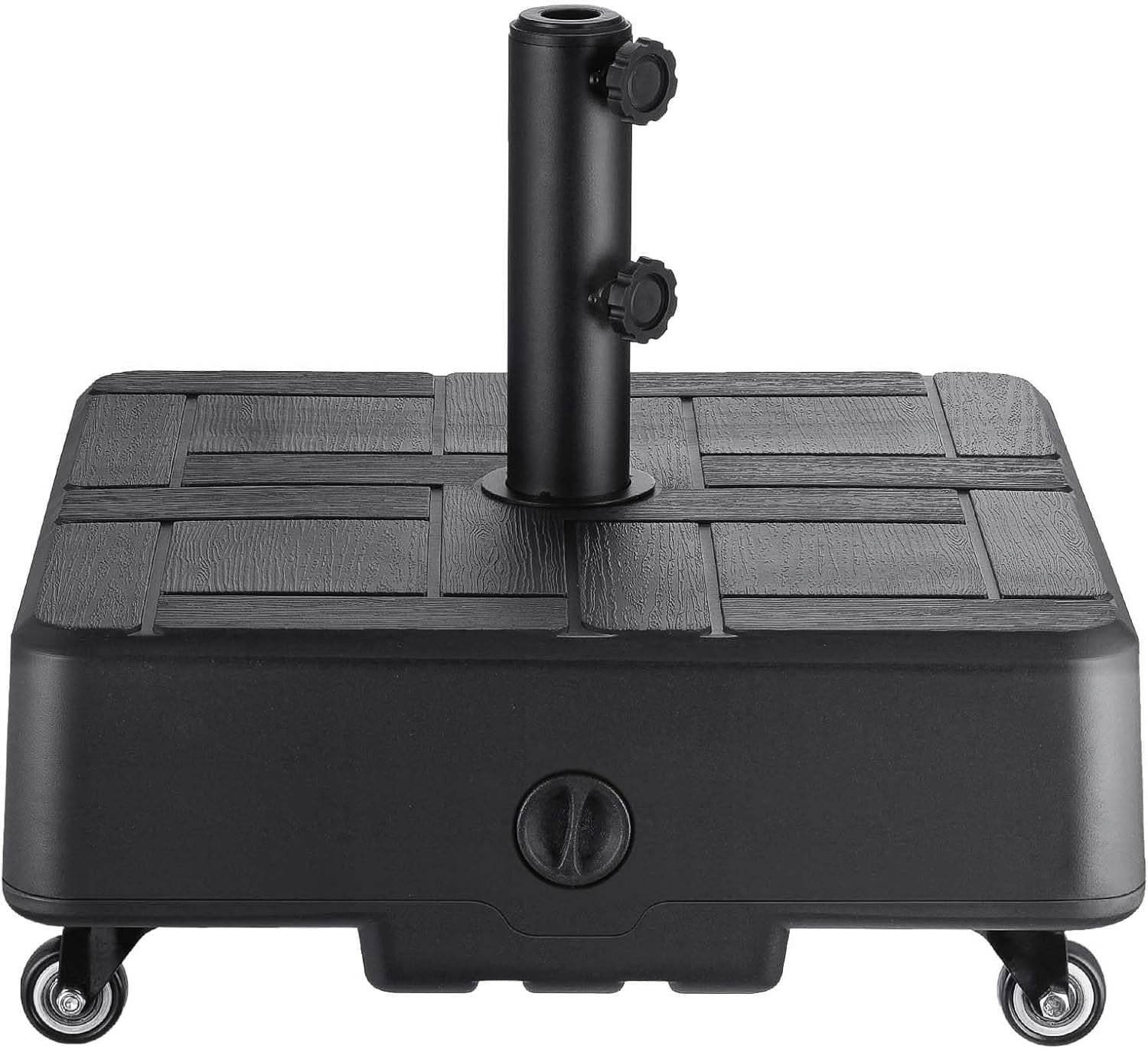 SAIYA 84lbs Patio Umbrella Stand H14 with 4 Wheels & 2 Locks, Fillable ...