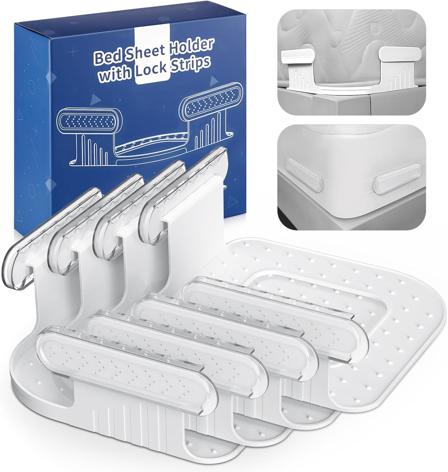 SAIYA Bed Lock Sheet Holders Fit All Sheet Size, New Upgrade Sheet ...