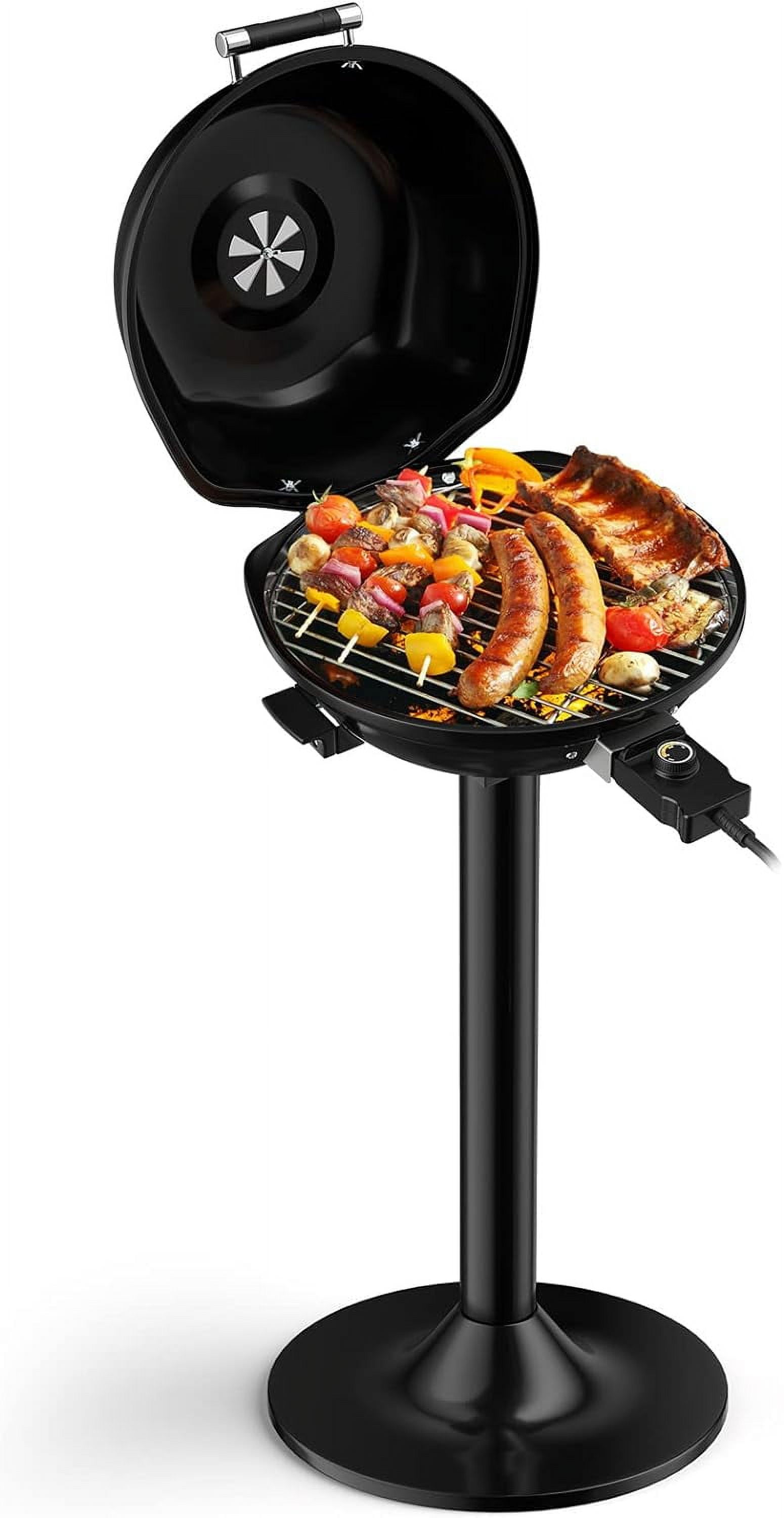SAIYA Electric Grill Indoor Outdoor, 1600W Portable Barbecue Grill with ...