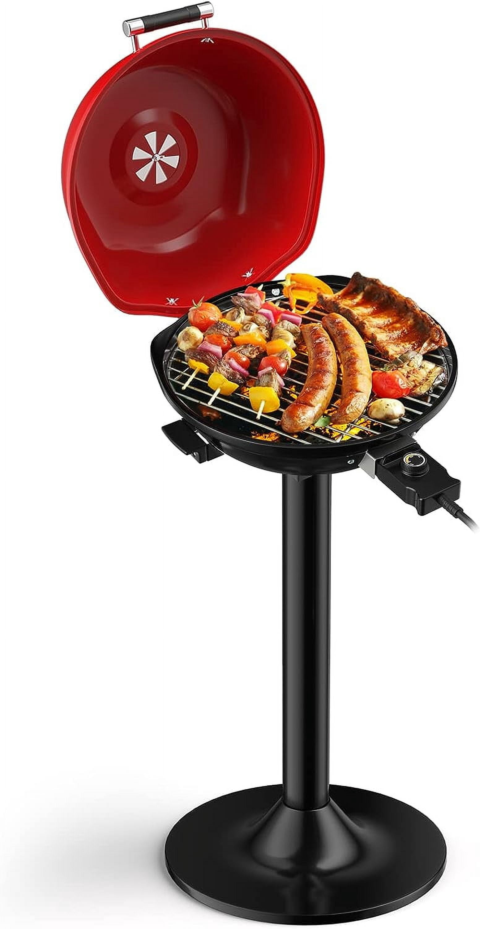 SAIYA Electric Grill Indoor Outdoor, 1600W Portable Barbecue Grill with ...